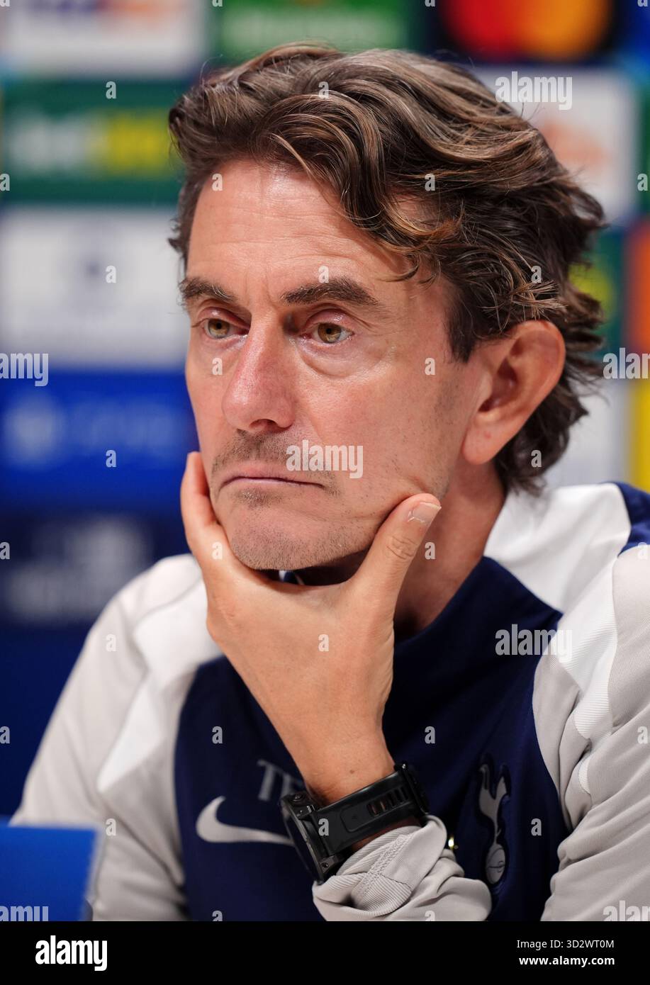 Tottenham Hotspur manager Thomas Frank during a press conference at the ...