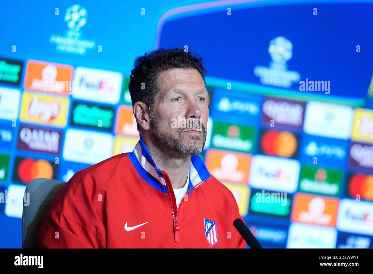 Atletico de Madrid's coach Diego Pablo Cholo Simeone during the press ...