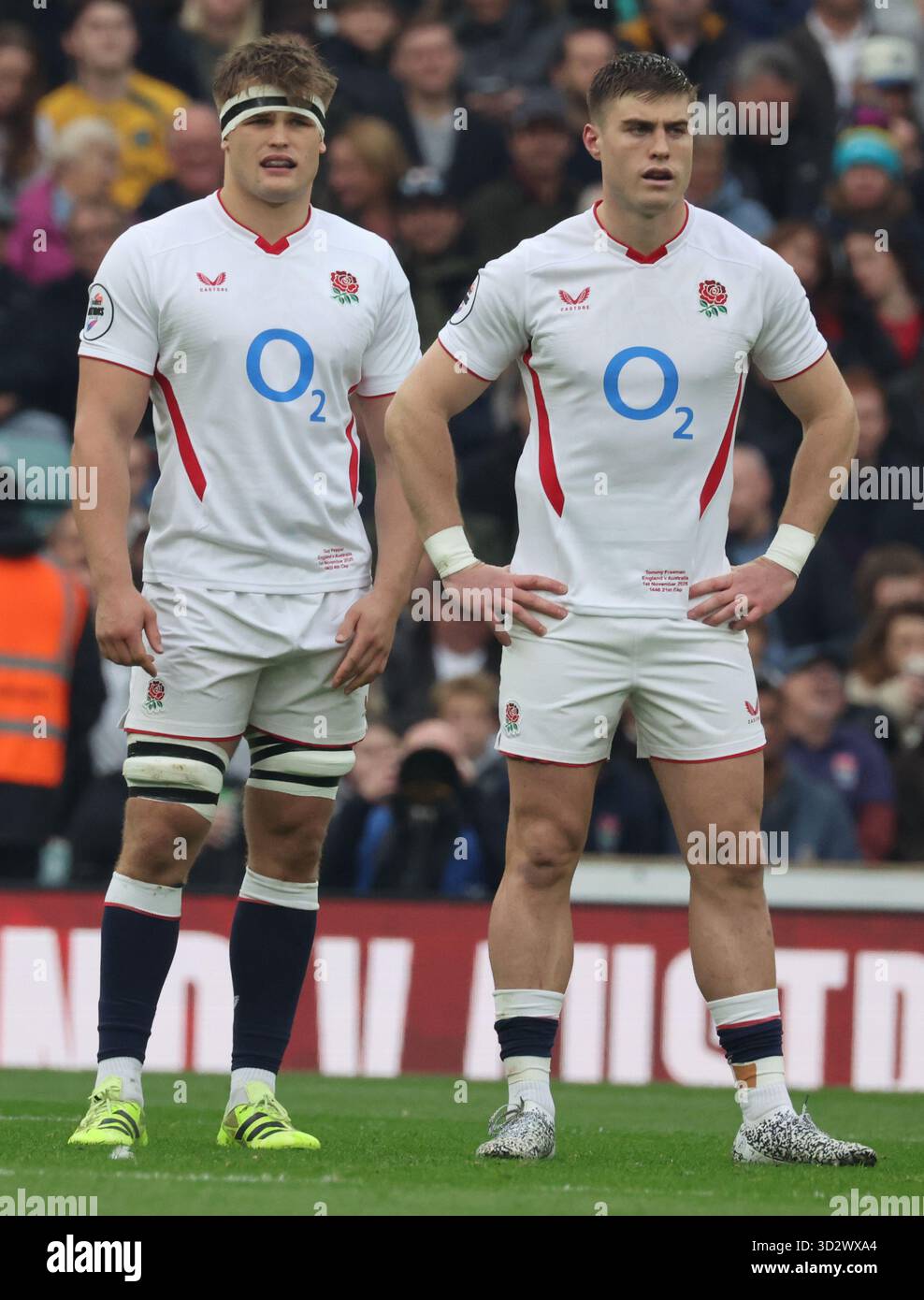 L-R England's Guy Pepper(Bath Rugby) and England's Tommy Freeman ((Bath ...