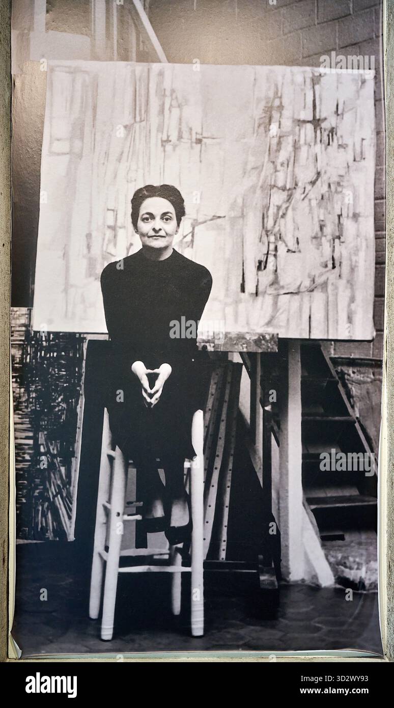 Maria Helena Vieira da Silva in the Studio, 1960, Vintage bromide print ...