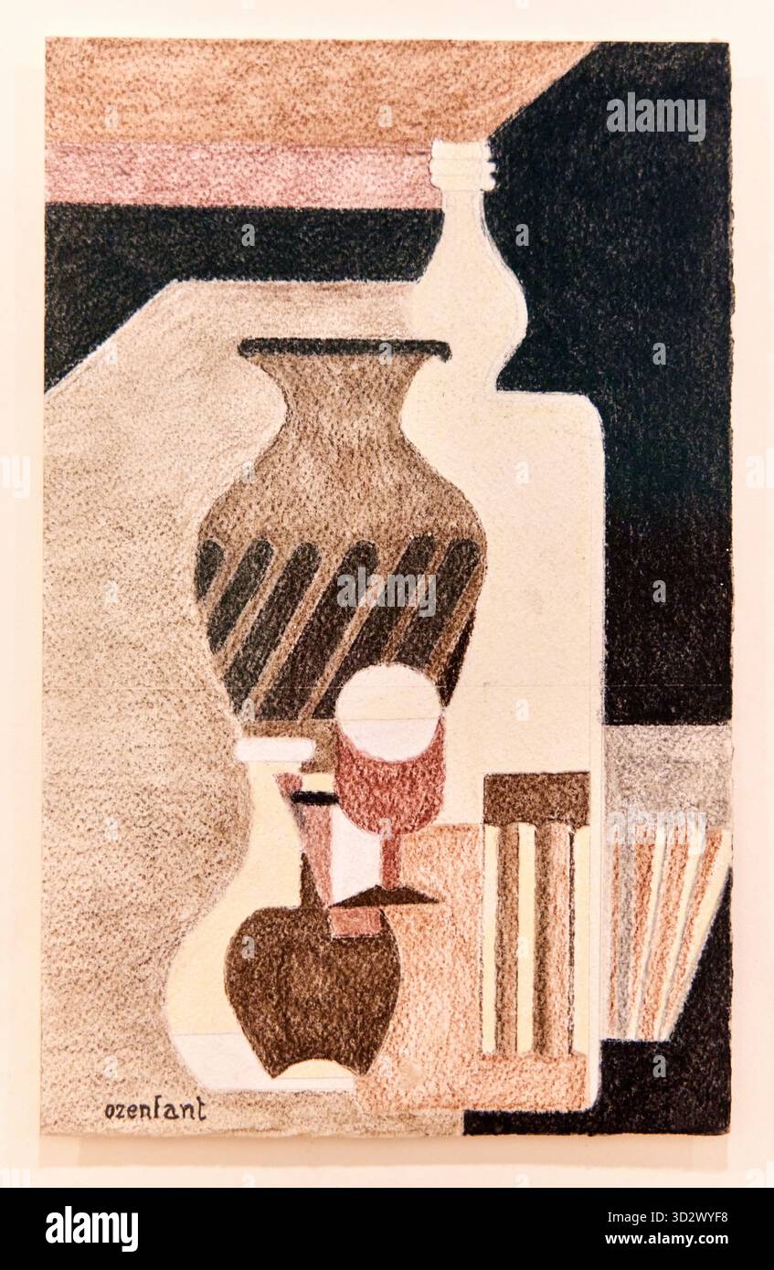 Amédée Ozenfant (1886-1966), Still Life - Jug, Bottle, Guitar in the ...