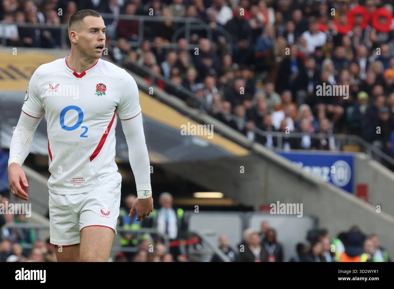 England's Tom Roebuck(Sale Sharks) in action during Quilter Nations ...