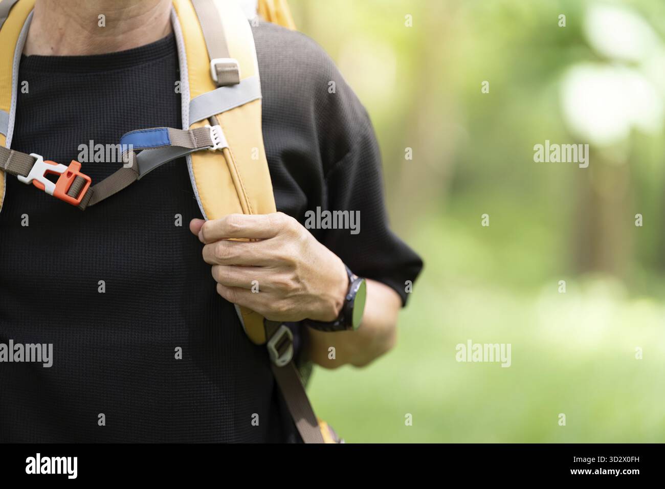 Male hiker adjusting backpack strap hi-res stock photography and images ...