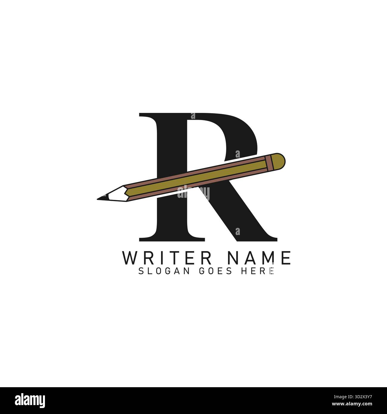 Letter R Pencil Logo Design. Alphabet R Lead Pencil Icon Stock Vector ...
