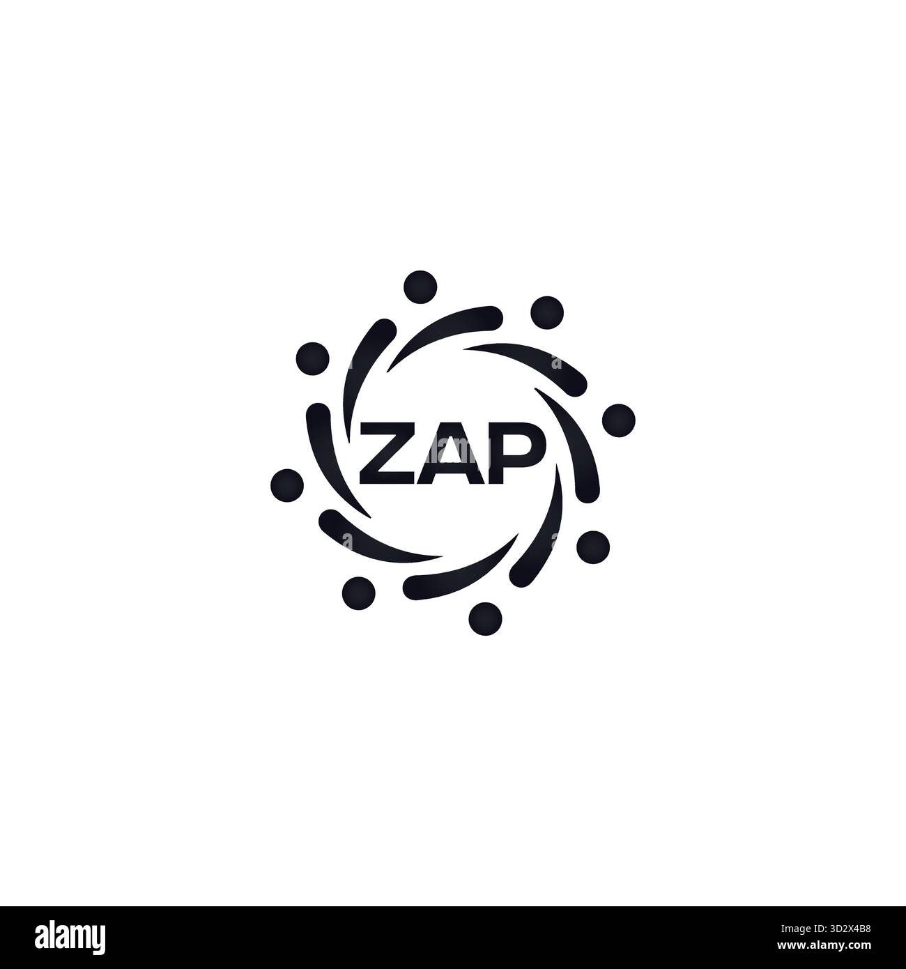 ZAP set ,ZAP logo. K C A design. White ZAP letter. ZAP, K C A letter ...