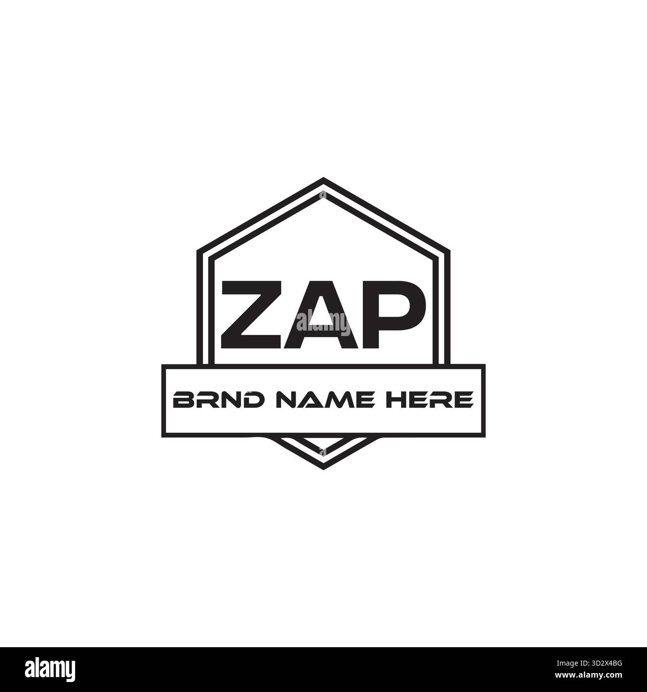 ZAP set ,ZAP logo. K C A design. White ZAP letter. ZAP, K C A letter logo design. Initial letter ...
