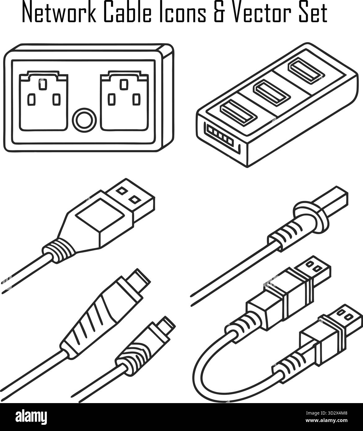 Connectivity ethernet Stock Vector Images - Alamy