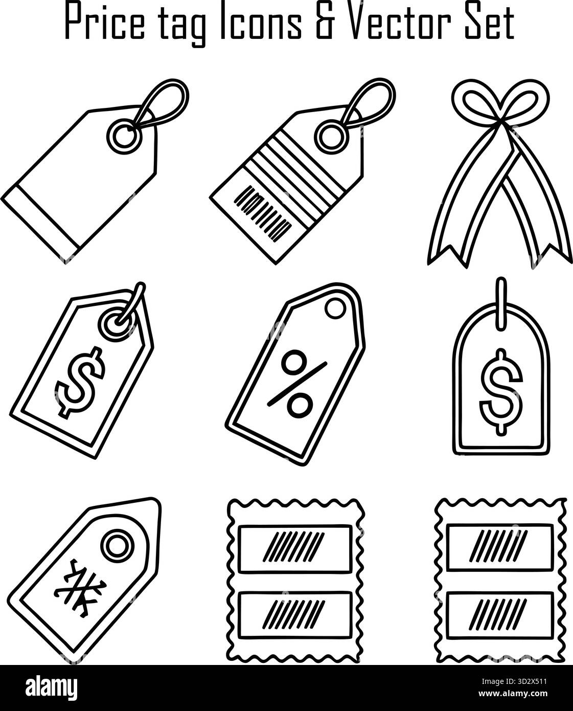 Modern price tag icons Cut Out Stock Images & Pictures - Alamy