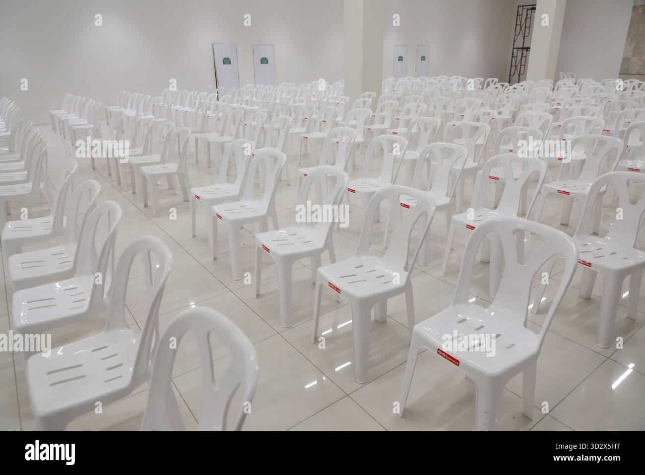 Numerous chairs were set up to welcome the public as they paid their respects before the Queen ...