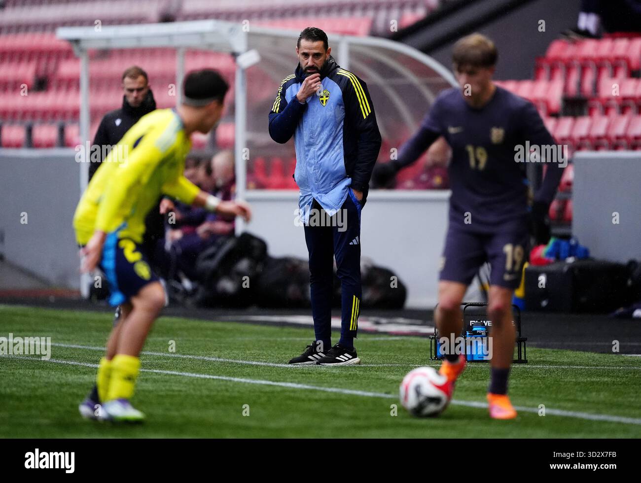 Sweden head coach Mirza Jelecak during the UEFA European Under-17 ...