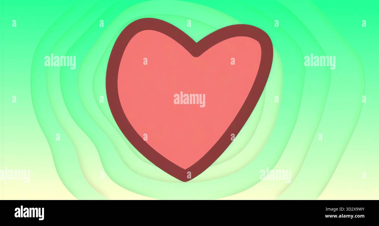 Red heart symbol contours hi-res stock photography and images - Alamy