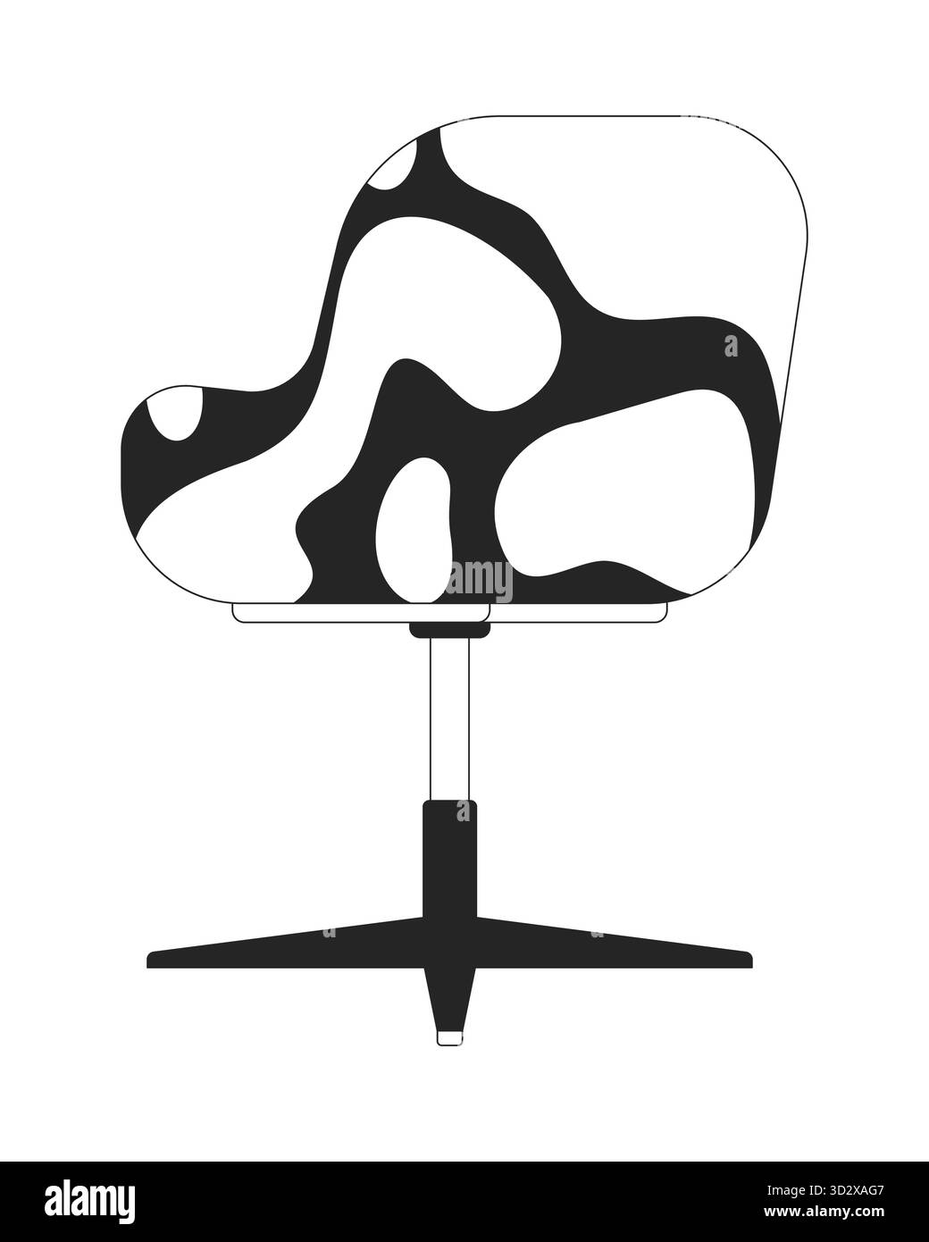 Modern cow print office chair 2D line object Stock Vector Image & Art ...