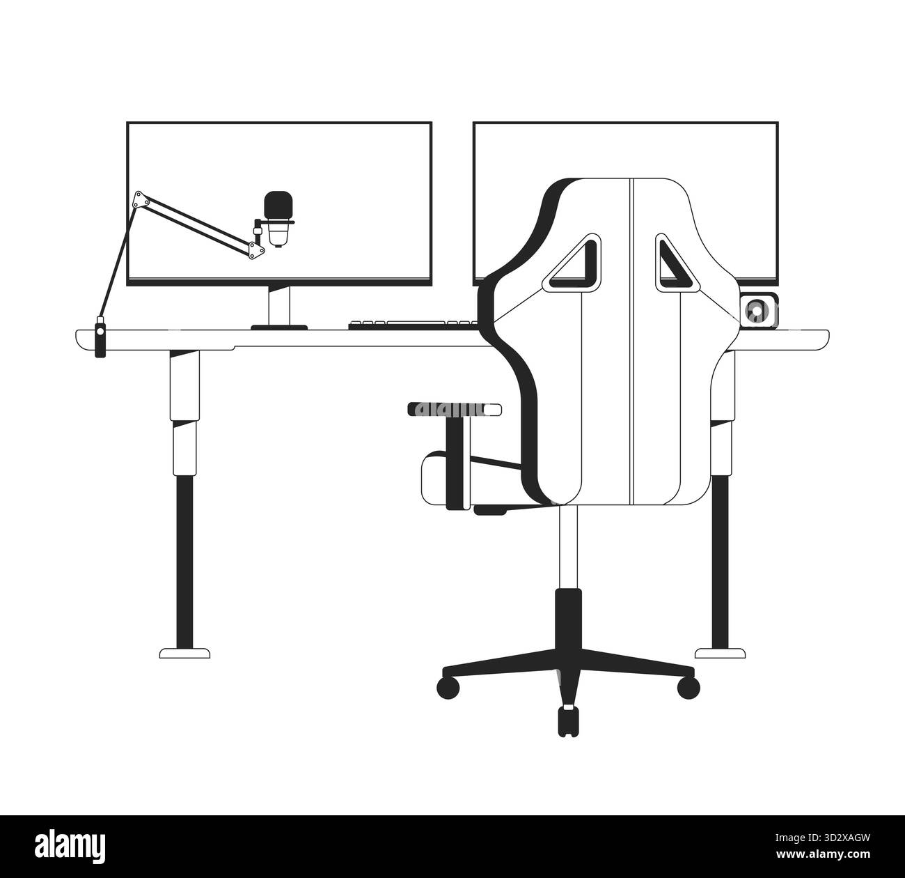 Streaming setup illustration Stock Vector Images - Alamy