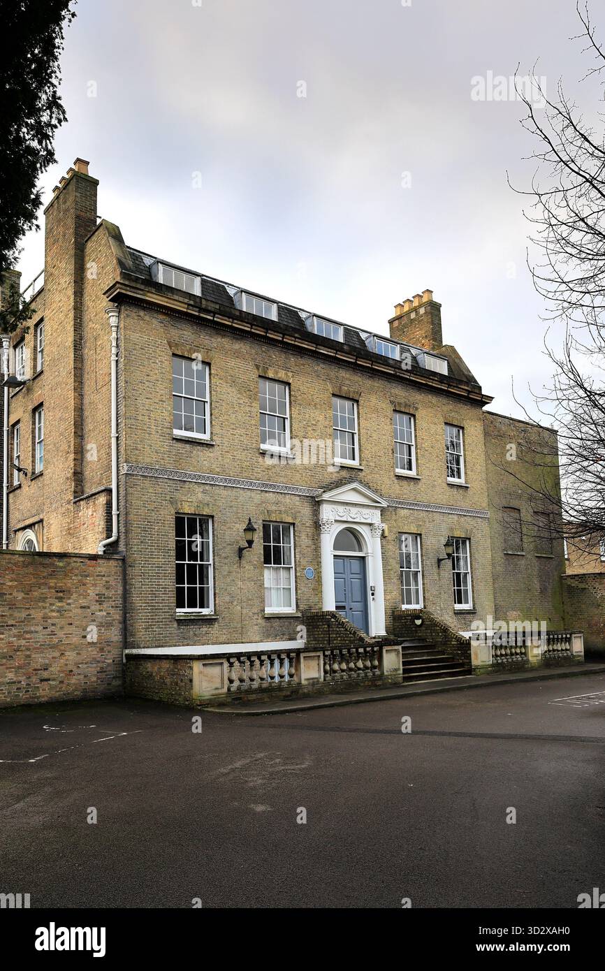 Castle Hill House, dates from 1787, Huntingdon town, Cambridgeshire ...