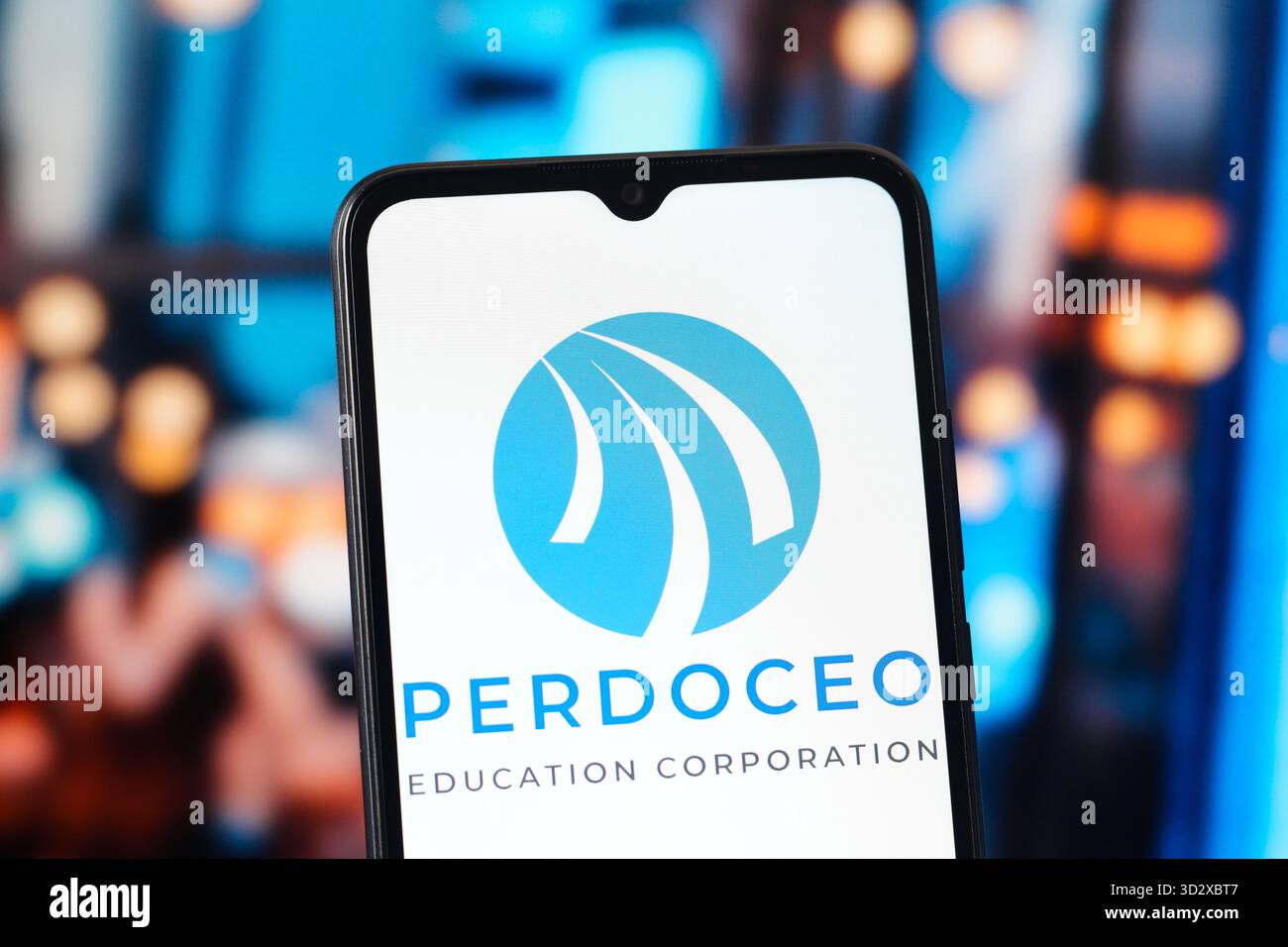 In this photo illustration, the Perdoceo Education Corporation logo is seen displayed on a ...