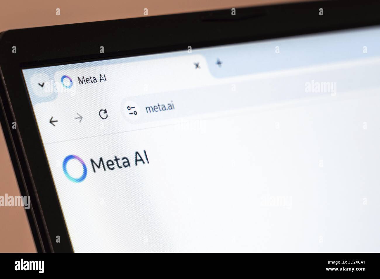 New York, USA - January 10, 2025: Meta AI website homepage showcasing ...