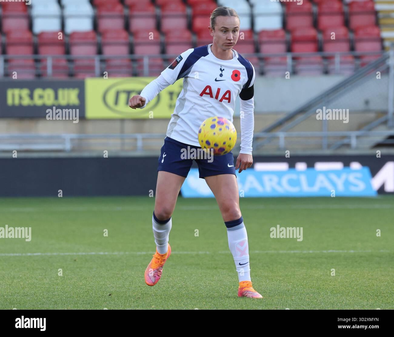 LONDON, ENGLAND - Martha Thomas of Tottenham Hotspur Women in action ...