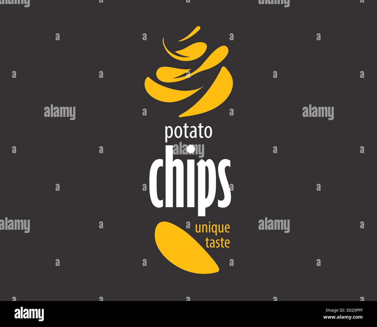 Potato chips pattern yellow Stock Vector Images - Alamy