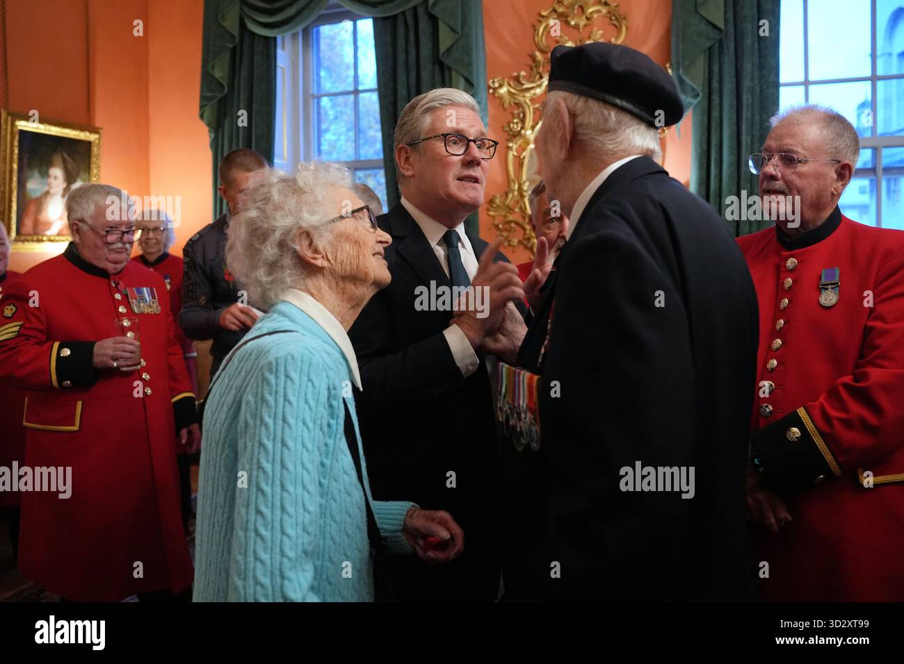 Prime Minister Sir Keir Starmer meets military veterans during a ...