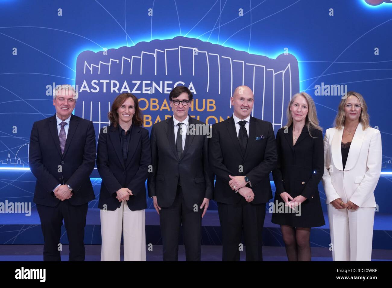 (L-R) Executive Vice-President of AstraZeneca's BioPharmaceuticals ...