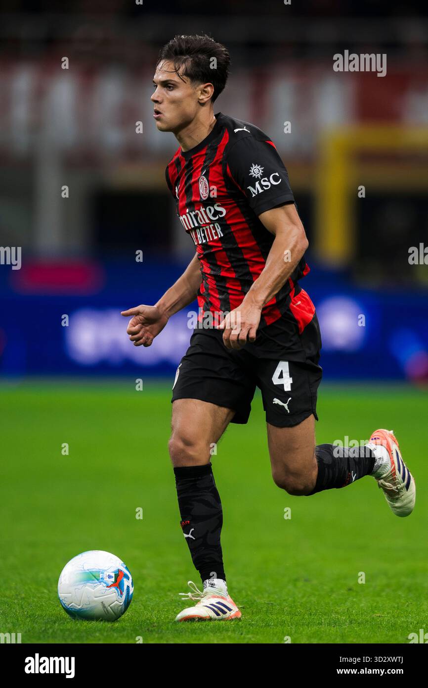 Samuele Ricci of AC Milan in action during the Serie A football match ...