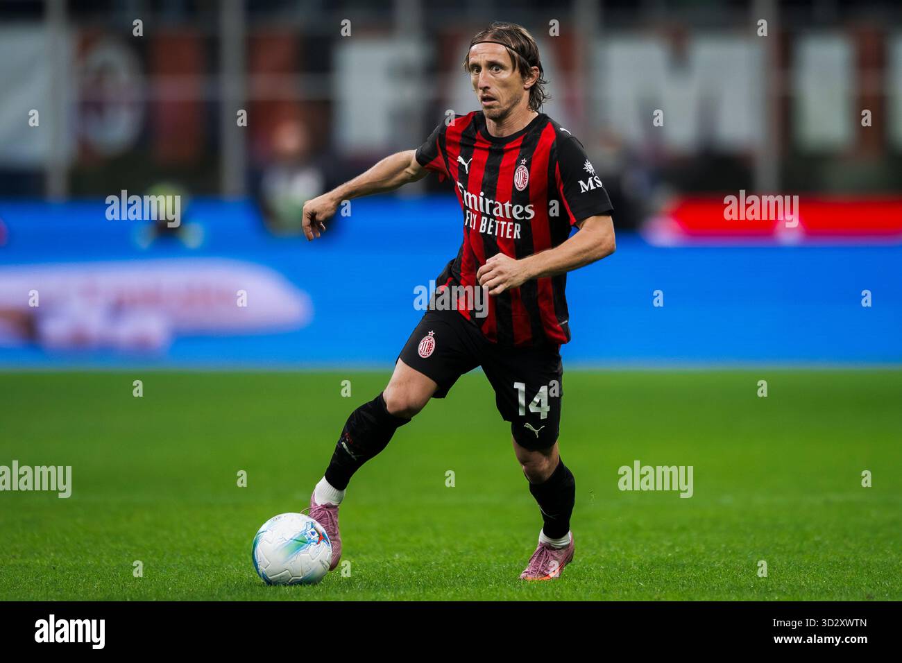 Luka Modric of AC Milan in action during the Serie A football match ...