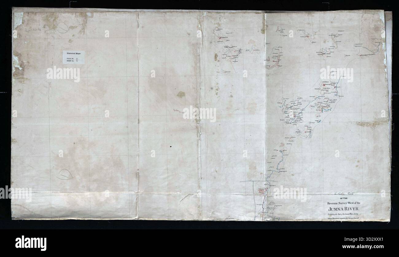 Outline sketch map of the Revenue Survey, west of the Yamuna River ...