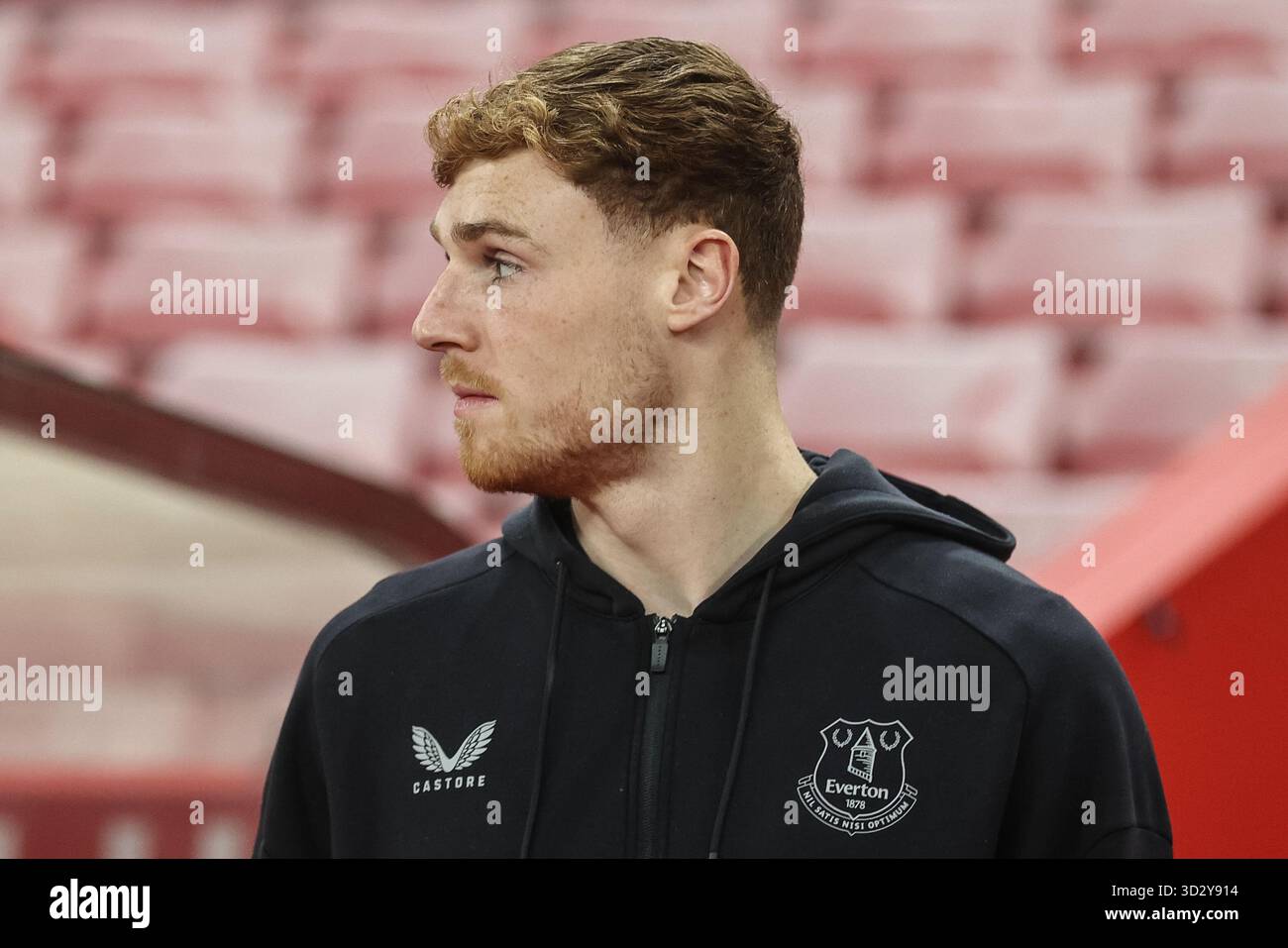 Jake O'Brien of Everton arrives during the Premier League match ...