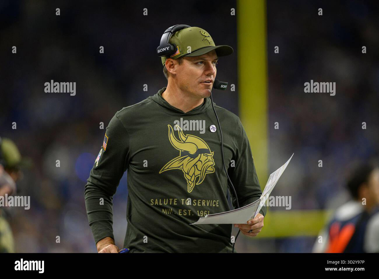 DETROIT, MI - NOVEMBER 02: Minnesota Vikings head coach Kevin O'Connell ...
