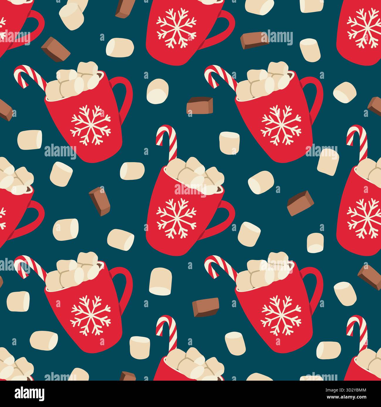 Christmas drink cup marshmallow Stock Vector Images - Alamy