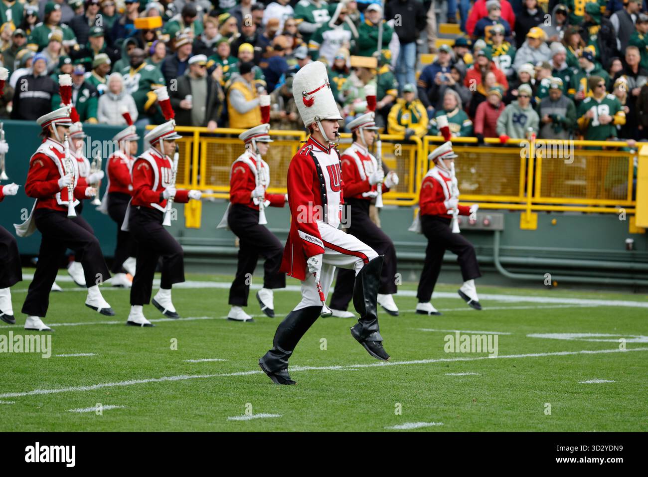 University Wisconsin marching band before an NFL football game Sunday ...