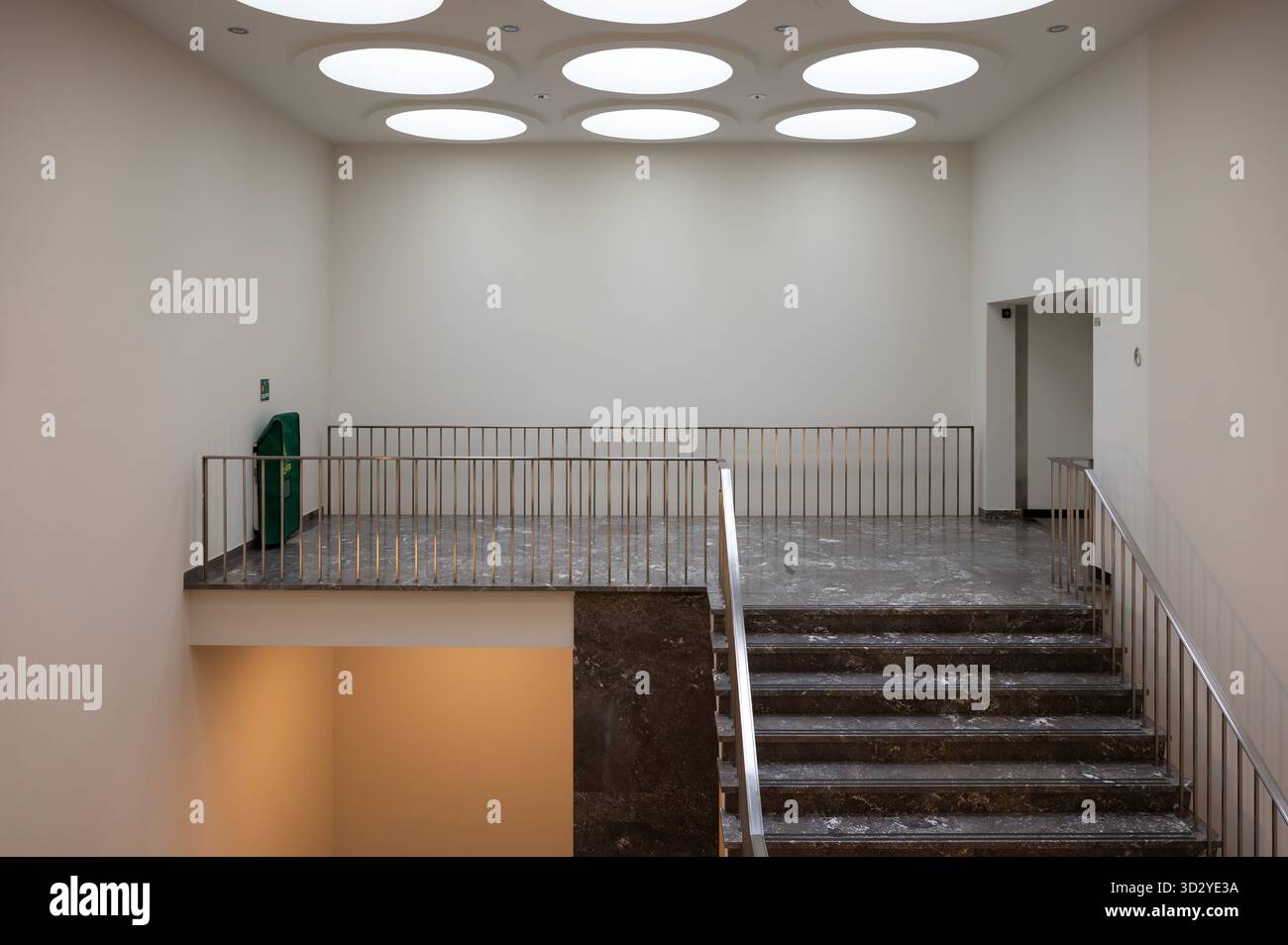 A view of the staircase inside the Royal Library of Belgium (KBR ...