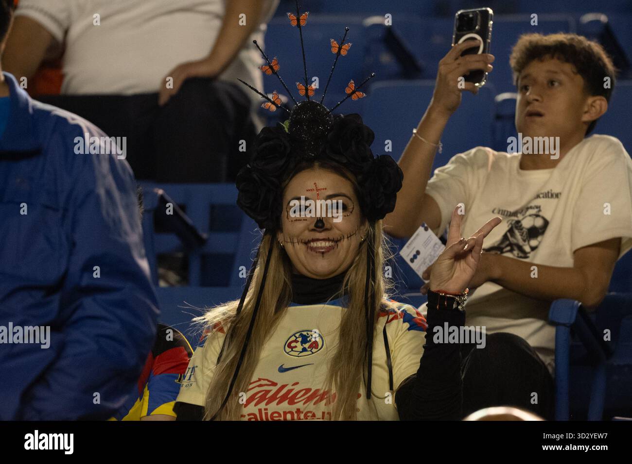 A fan of Club America is seen during the 16th round match of the Liga ...