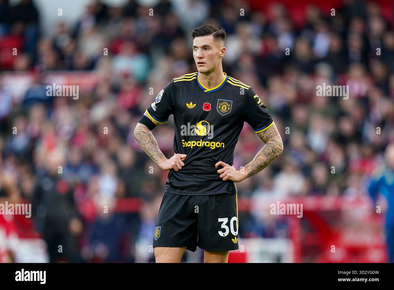 Manchester United forward Benjamin Sesko (30) during the Nottingham ...