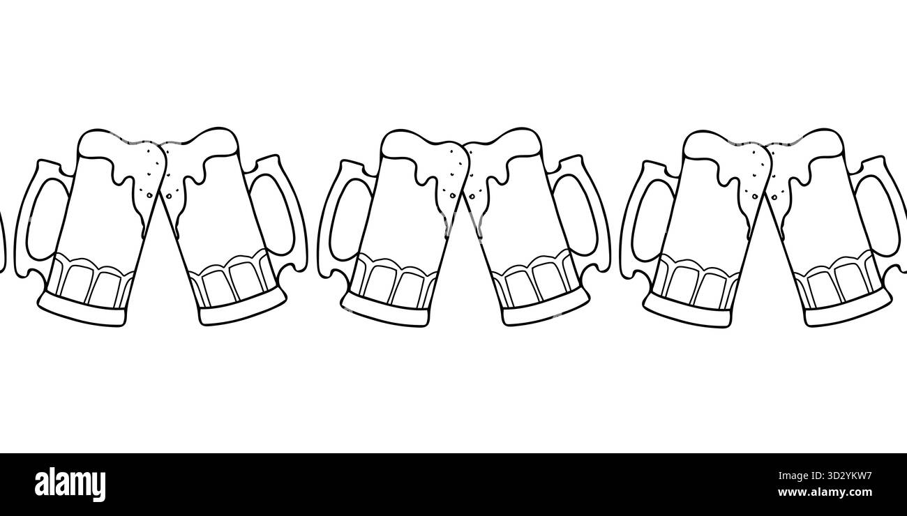 Toasting mug beer in Black and White Stock Photos & Images - Alamy