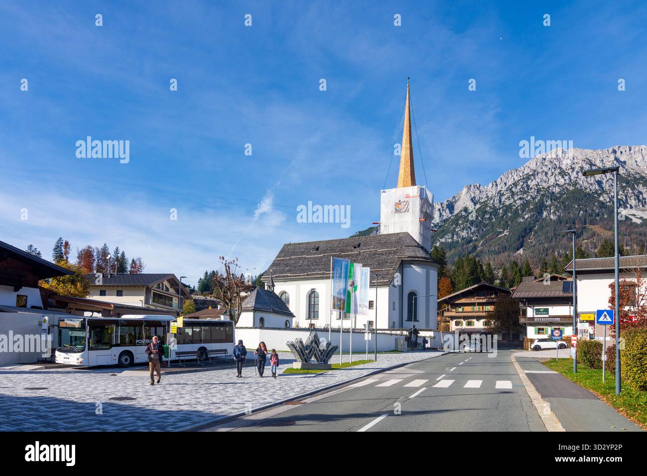 Scheffau am Wilden Kaiser: church Scheffau am Wilden Kaiser in Wilder ...