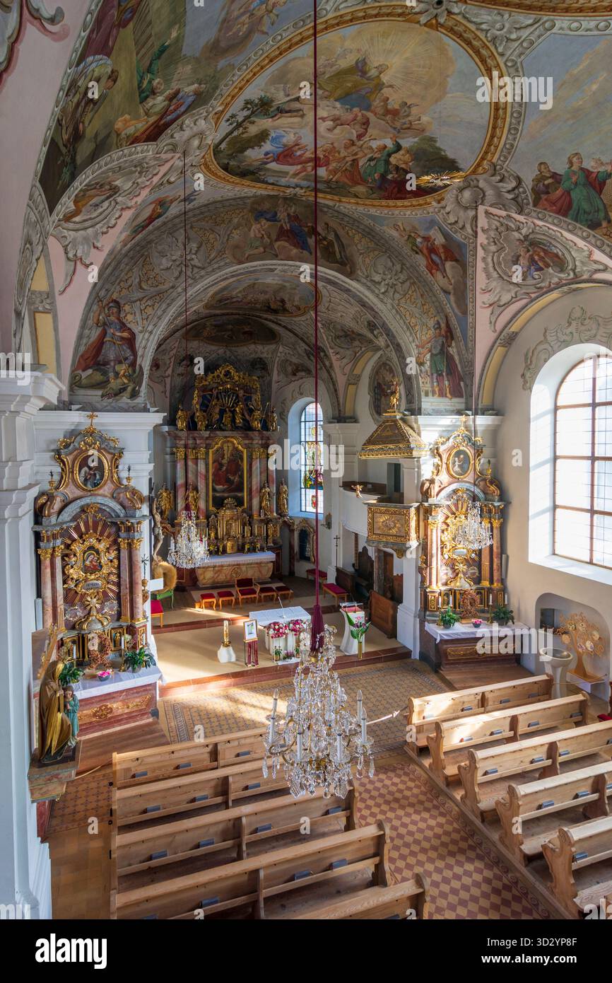 Scheffau am Wilden Kaiser: church Scheffau am Wilden Kaiser, nave in ...
