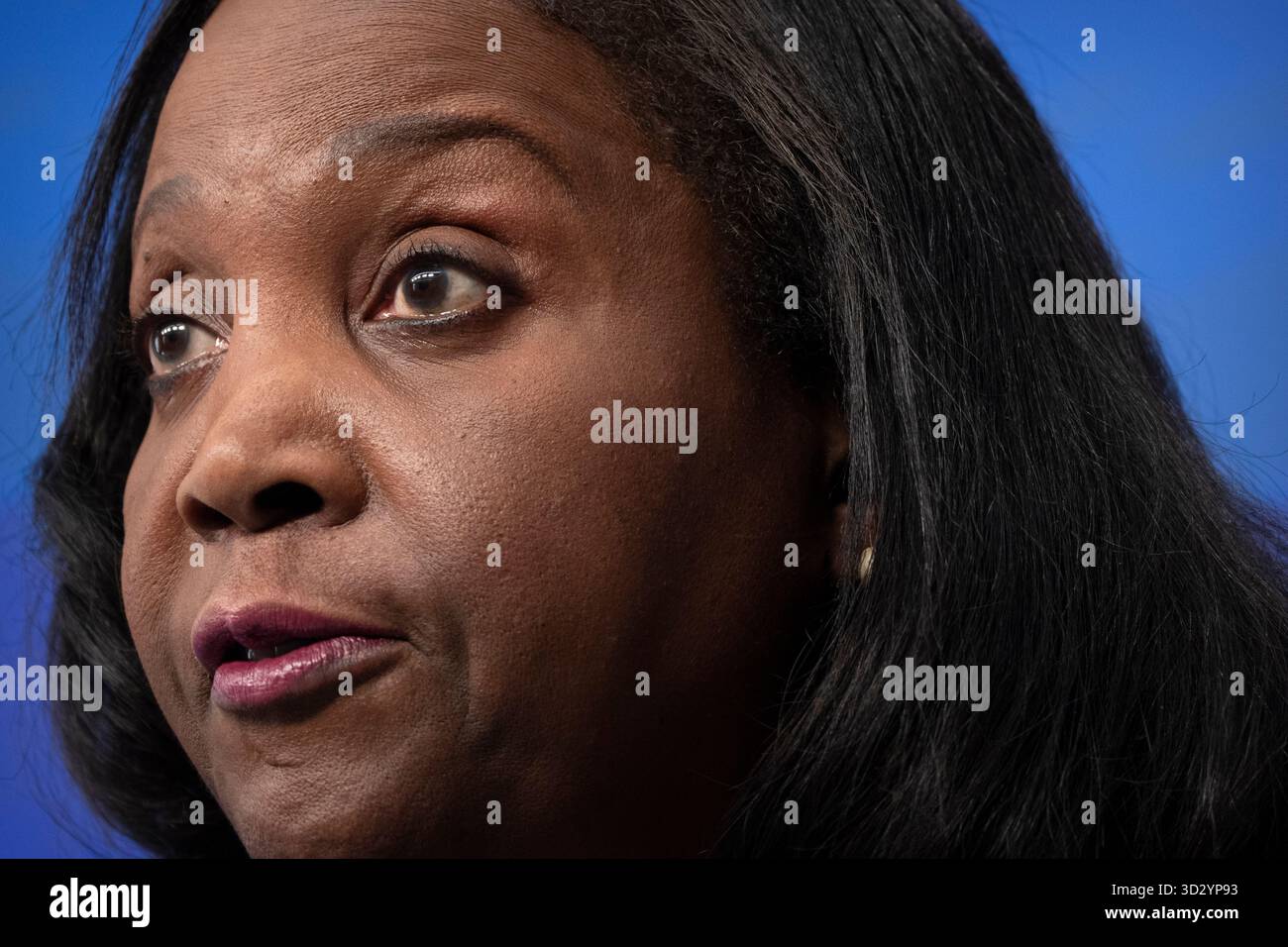 Lisa Cook, a Federal Reserve Board of Governors member, speaks during ...