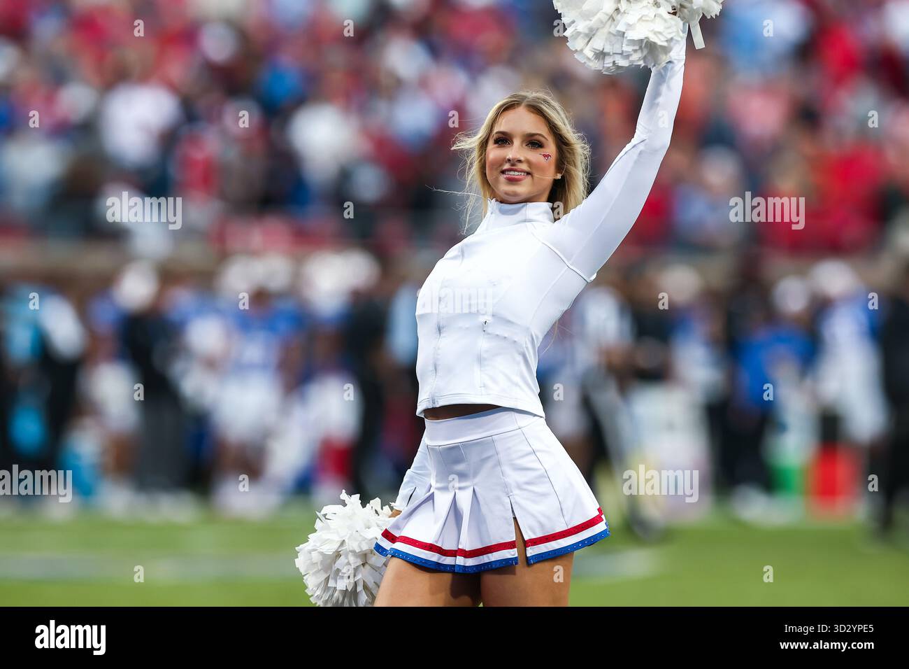 DALLAS, TX - November 01: an SMU Mustangs cheerleader performs during ...