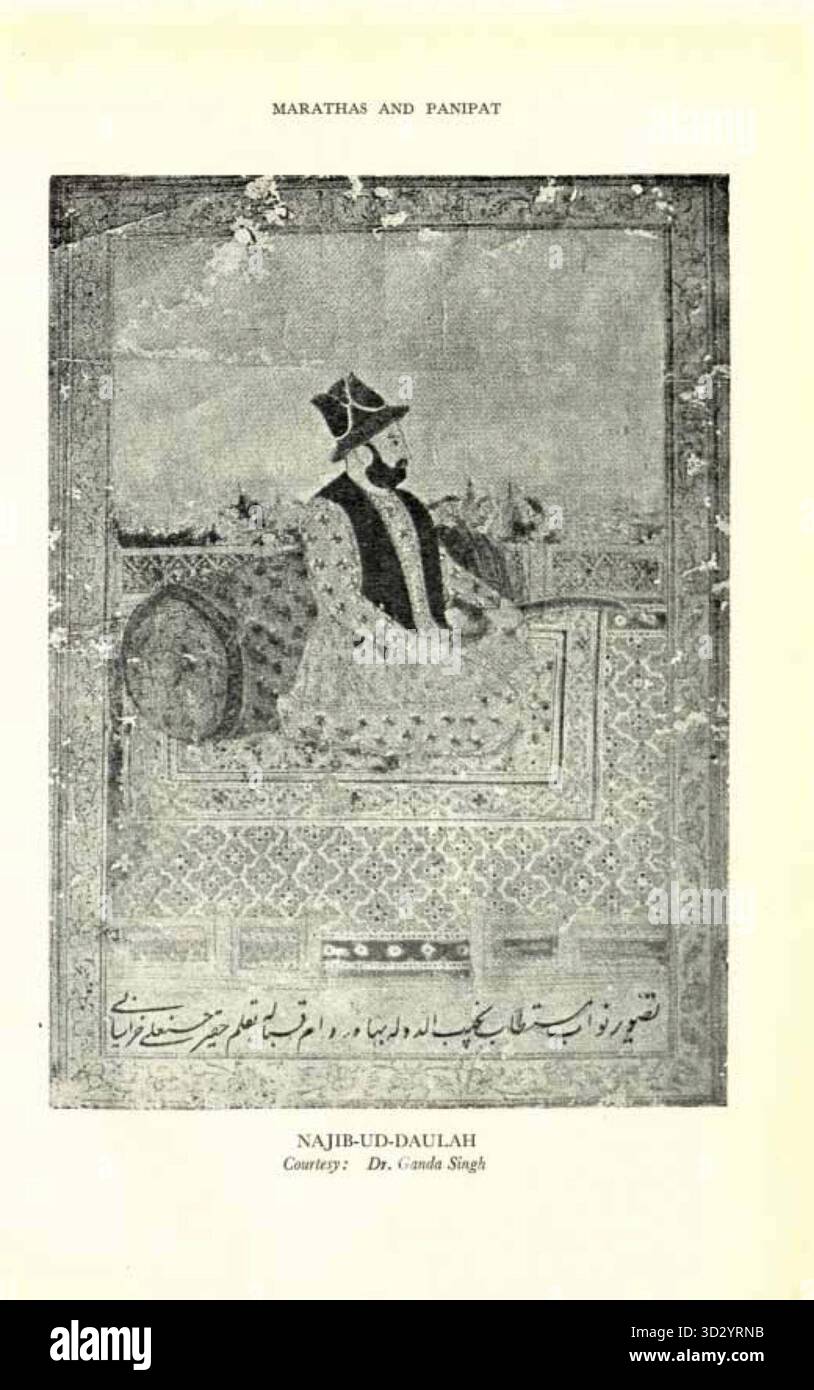 Painting of Nadir Shah of Persia that is often misidentified as Najib ...