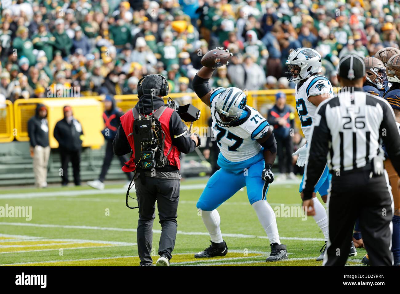 Carolina Panthers offensive tackle Yosh Nijman (77) during the first ...