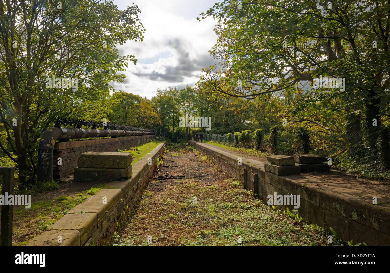 The derelict Clifton Aqueduct of the disused Manchester, Bury and ...