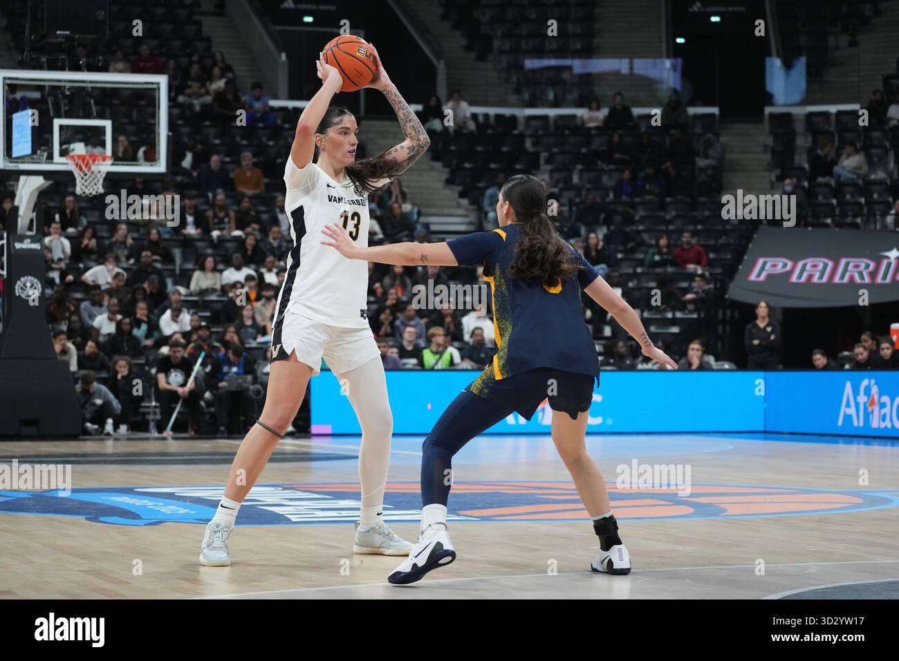 California guard Lola Donez (5) defends Vanderbilt guard Justine ...