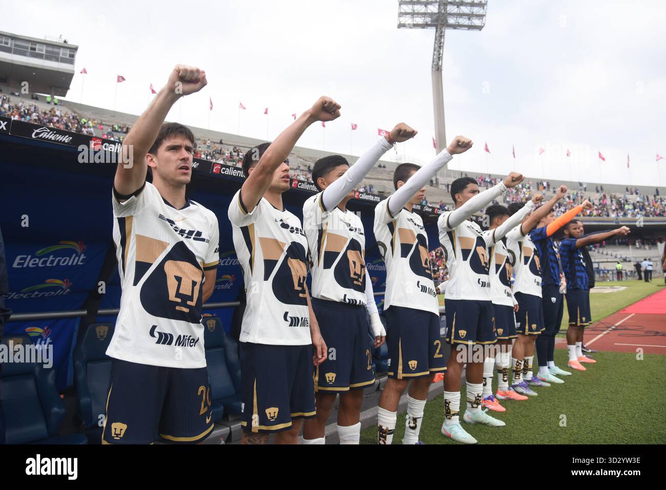 Pumas UNAM players during the 16th round match of the Liga MX, between ...