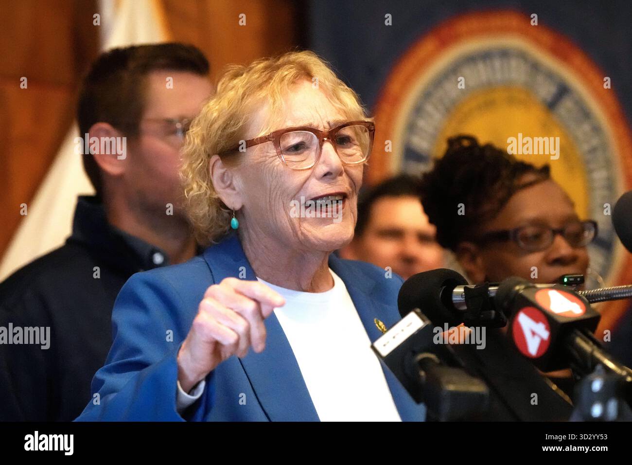 Rep. Zoe Lofgren, D-Calif., speaks during a campaign event on ...