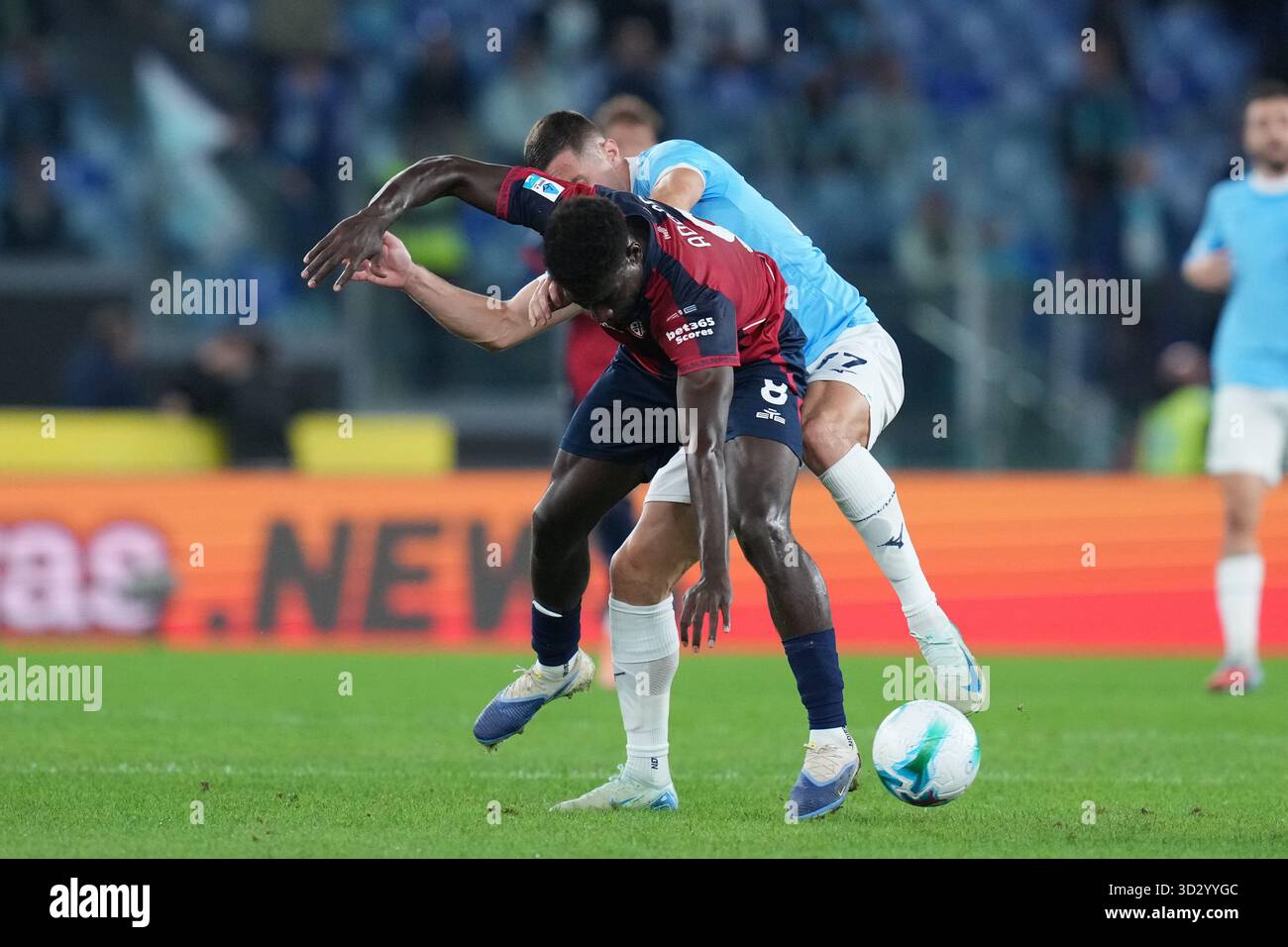 Cagliari's Michel Adopo Lazio’s Adam Marusic during the Serie A EniLive ...