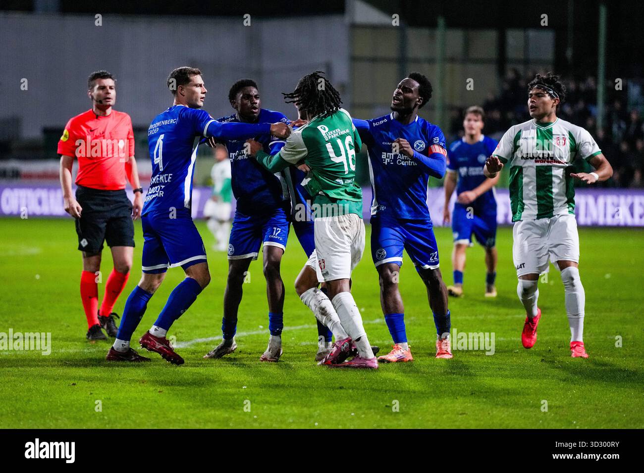 Dordrecht - Jochem Ritmeester van de Kamp of Almere City FC punching ...
