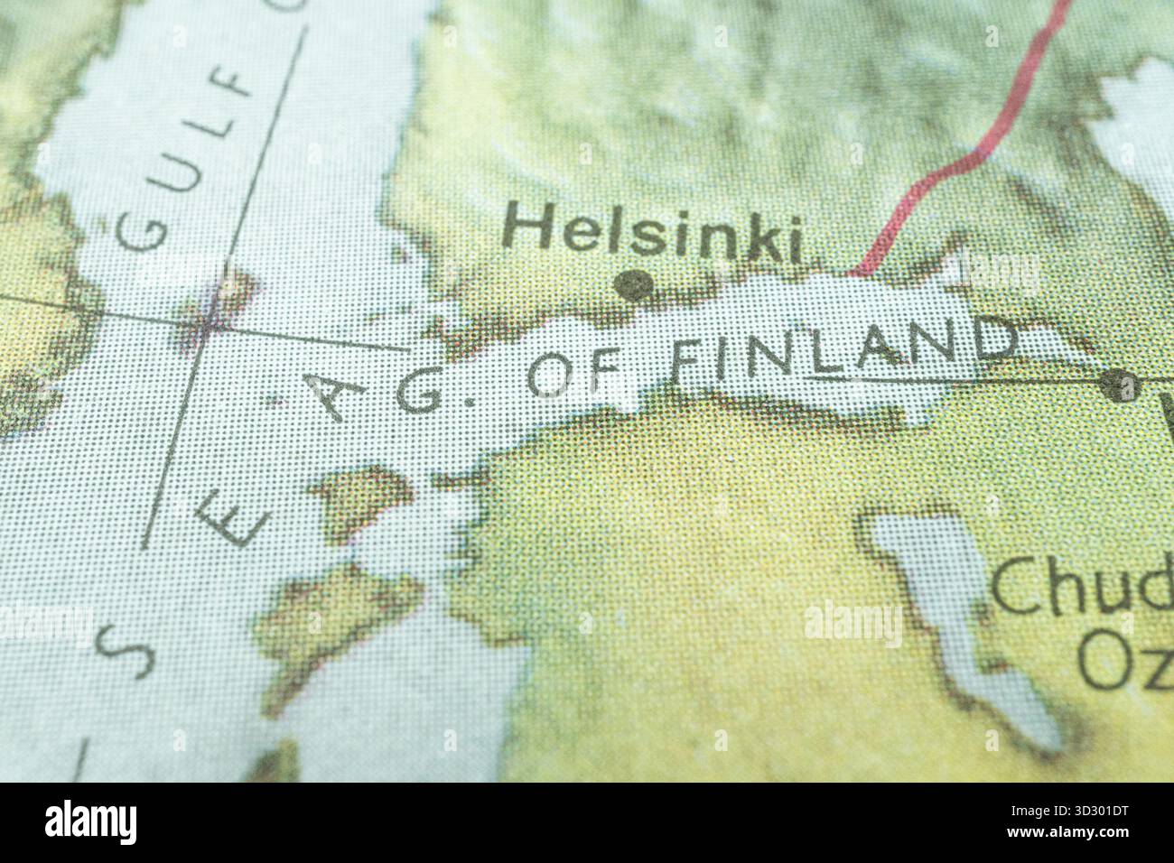 The image showcases a section of Finlands map, highlighting Helsinki as ...