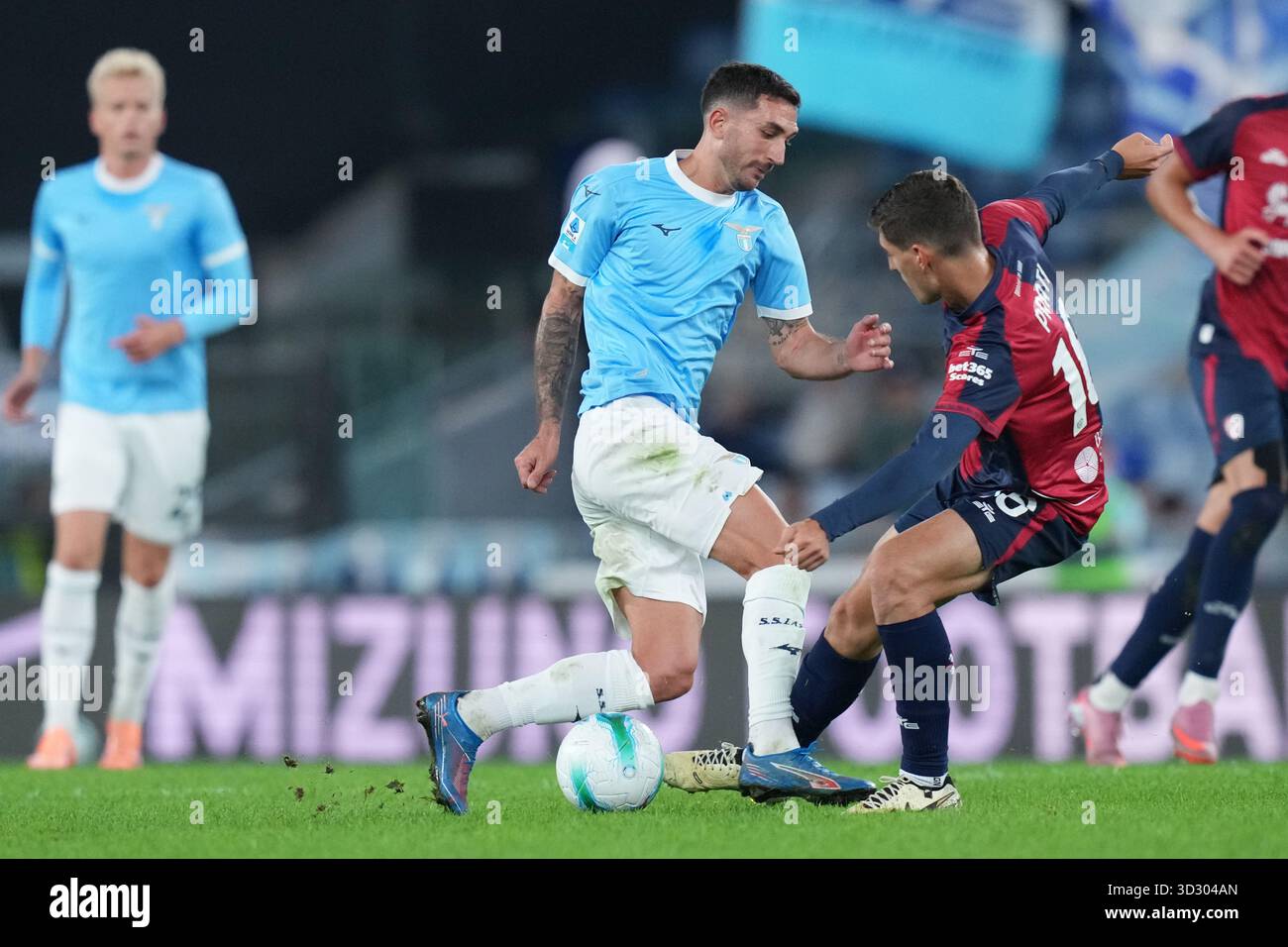 Lazio’s Danilo Cataldi Cagliari's Matteo Prati during the Serie A ...