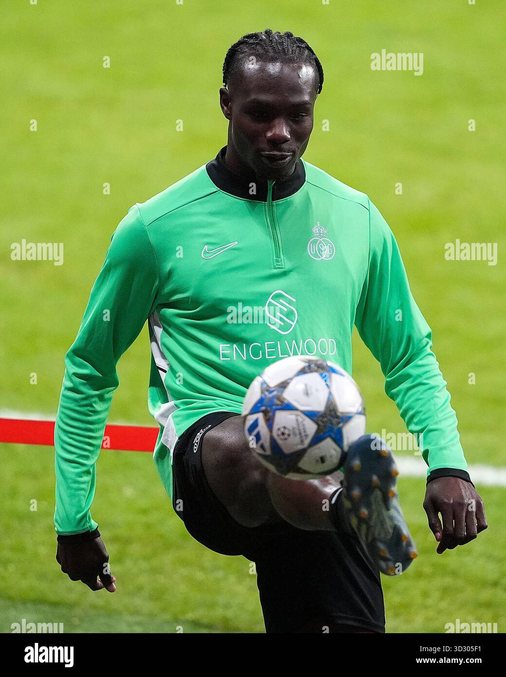 Union Saint-Gilloise's Promise David during training session prior ...